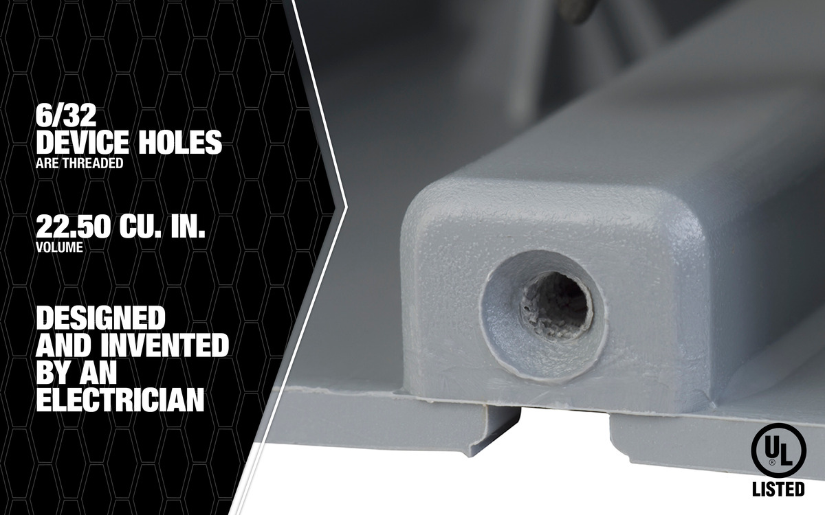 One Gang Horizontal Non-Metallic Romex Box - 22.5 Cu. In. | Southwire One Gang Horizontal Non-Metallic Romex Box - 22.5 Cu. In. | Southwire