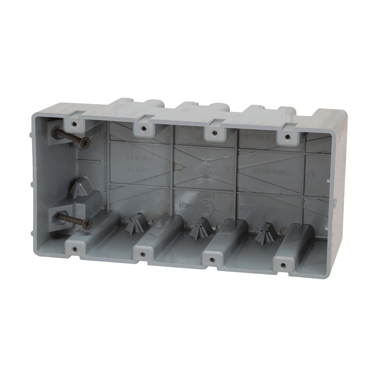 Four Gang Non-Metallic Romex Box - 74 Cu. In. | Southwire Four Gang Non-Metallic Romex Box - 74 Cu. In. | Southwire